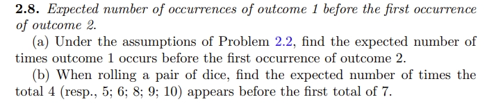 Solved 2 8 Expected Number Of Occurrences Of Outcome 1