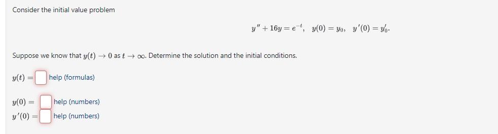 Solved Consider the initial value problem | Chegg.com