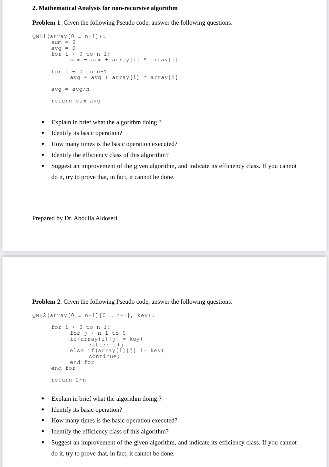 Solved Solve all these questions ( the course is called | Chegg.com