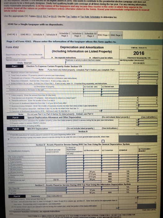 Shelly Beaman (social security number 412-34-5670) s | Chegg.com