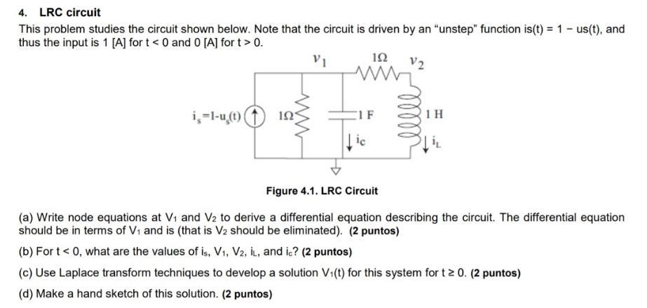 4. LRC circuit This problem studies the circuit shown | Chegg.com