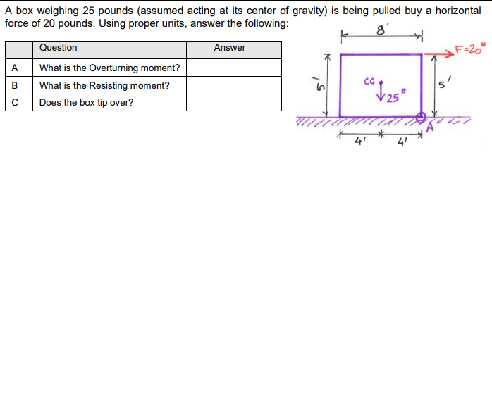 Solved please help me understand this question: A box | Chegg.com