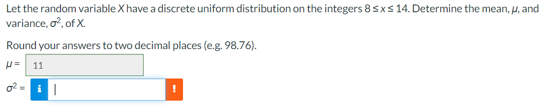Solved Let The Random Variable X Have A Discrete Uniform 5080