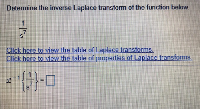 Solved Determine the inverse Laplace transform of the | Chegg.com
