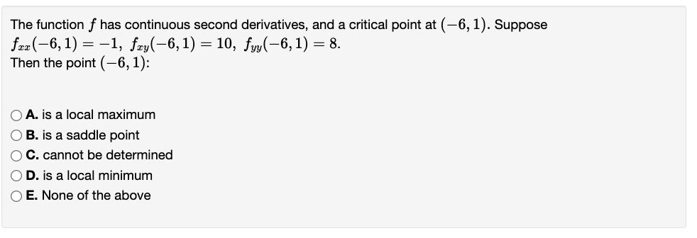 Solved The Function F Has Continuous Second Derivatives And