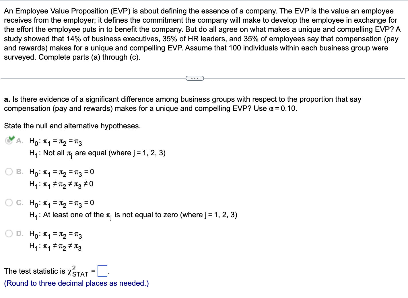 Solved An Employee Value Proposition (EVP) is about defining | Chegg.com