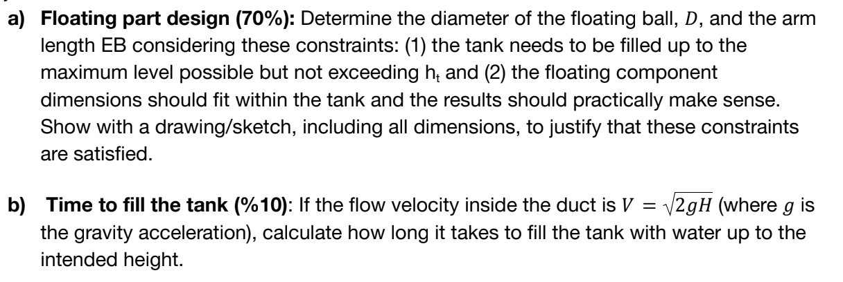 The objective of this project is to design a float | Chegg.com