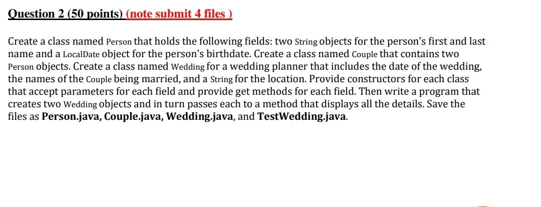 Solved Question 2 (50 points) (note submit 4 files ) Create | Chegg.com