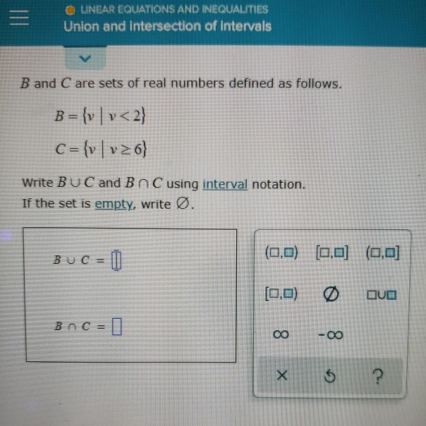 Solved = LINEAR EQUA LINEAR EQUATIONS AND INEQUALITIES Union | Chegg.com