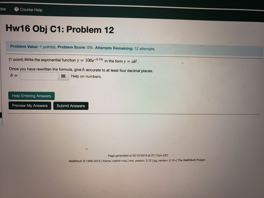 Solved des Course Help Hw16 Obj C1: Problem 12 Problem | Chegg.com