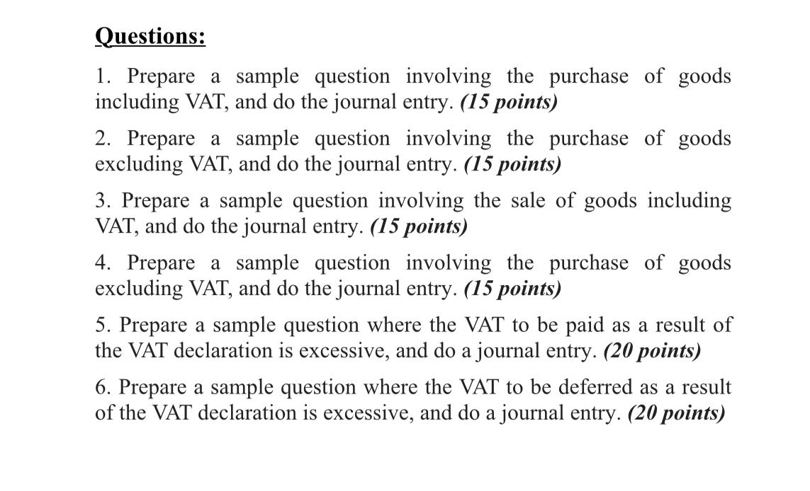 Solved 1. ﻿Prepare a sample question involving the purchase | Chegg.com