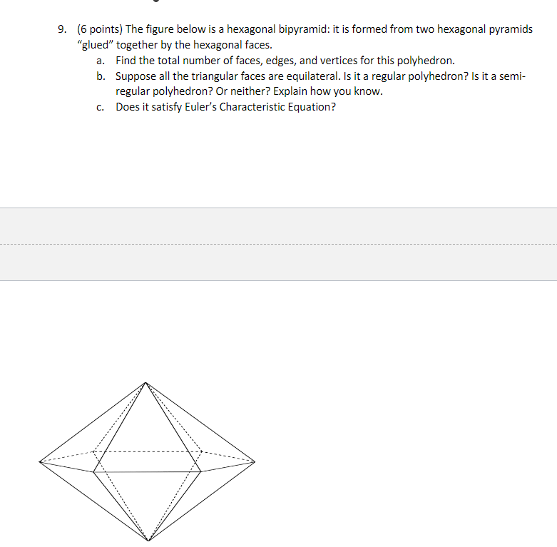 Solved 9. (6 points) The figure below is a hexagonal | Chegg.com