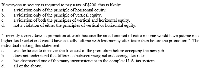 Solved If everyone in society is required to pay a tax of | Chegg.com