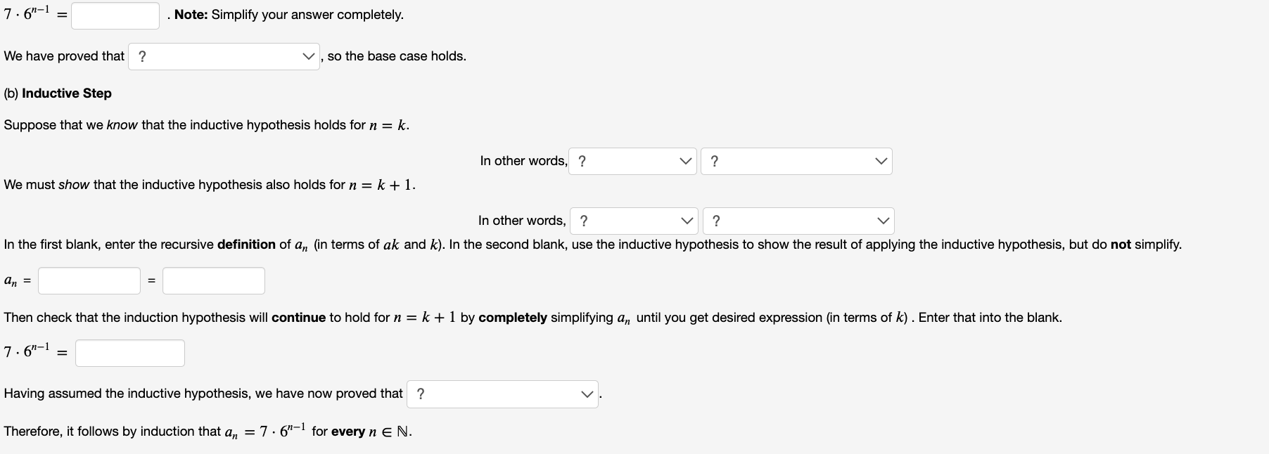 Solved Consider the geometric sequence 7,42,252,1512,… A | Chegg.com