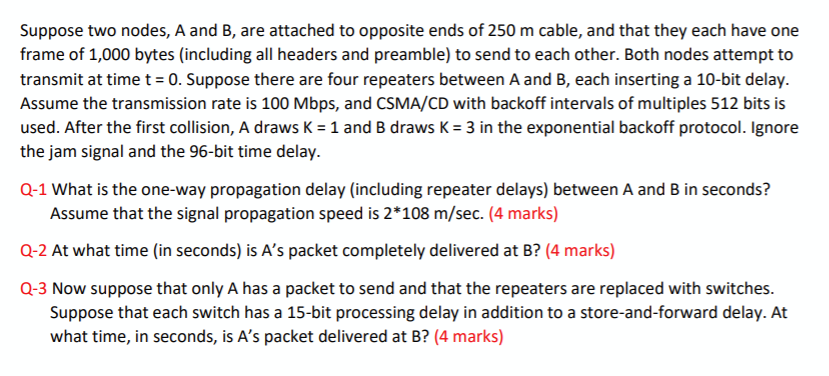 Solved Suppose two nodes, A and B, are attached to opposite | Chegg.com