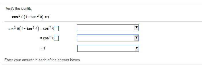 Solved Verify the identity cos 2 (1 + tan? 6) = 1 cos 2 | Chegg.com