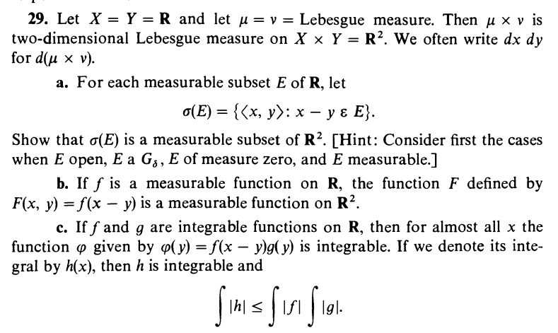 29. Let X = Y = R and let u = y = Lebesgue measure. | Chegg.com