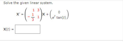 Solved Solve the given linear system. | Chegg.com