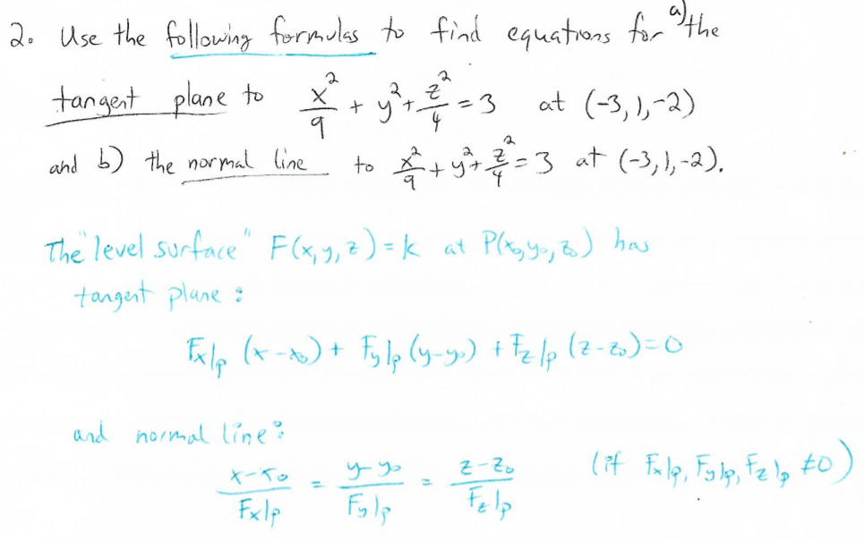 Solved 2. Use the following formulas to find equations for | Chegg.com