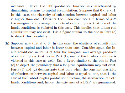 3. It was shown in Lecture #1 that the Inada | Chegg.com