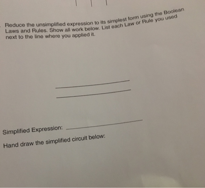 Solved State the unsimplified Boolean expression for Figure | Chegg.com