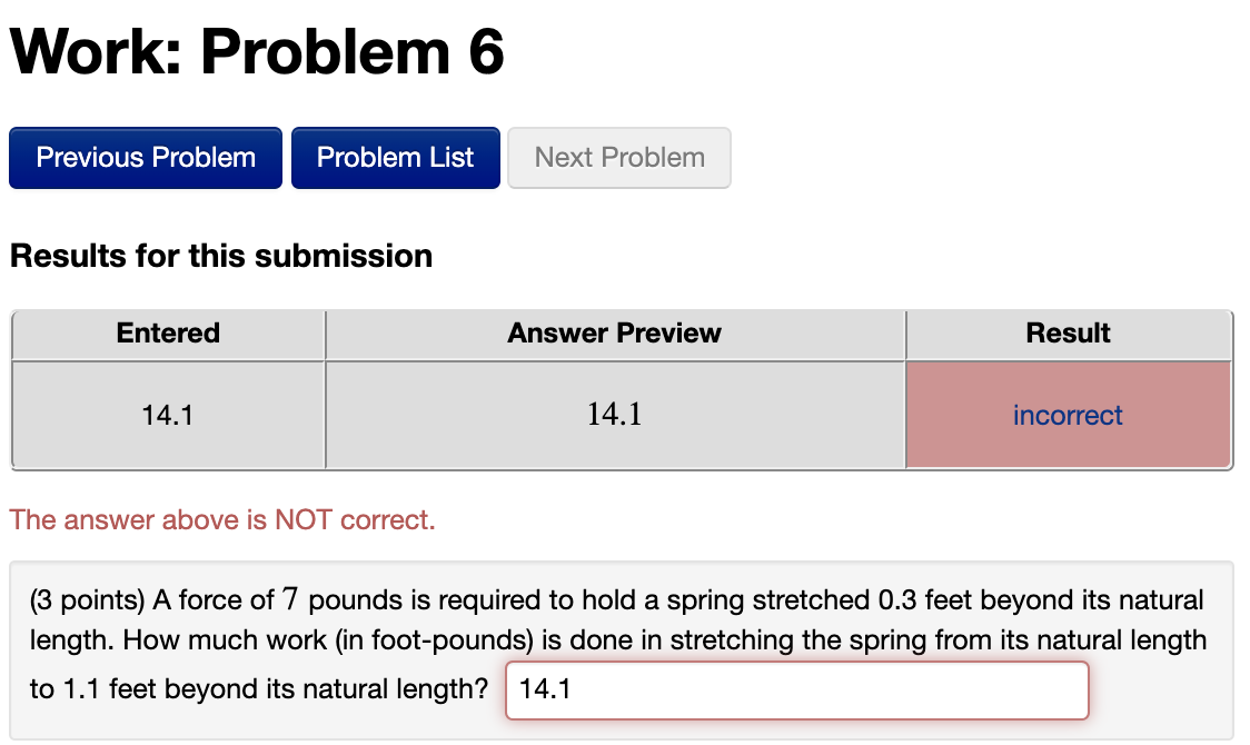 Solved Work Problem 6 Previous Problem Problem List Next 5456