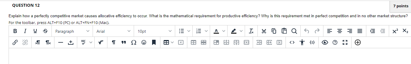 Solved QUESTION 12 7 points For the toolbar, press ALT+F10 | Chegg.com