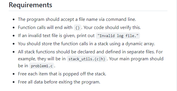 Solved Problem 1 Function Stack Create A Program Which 1099