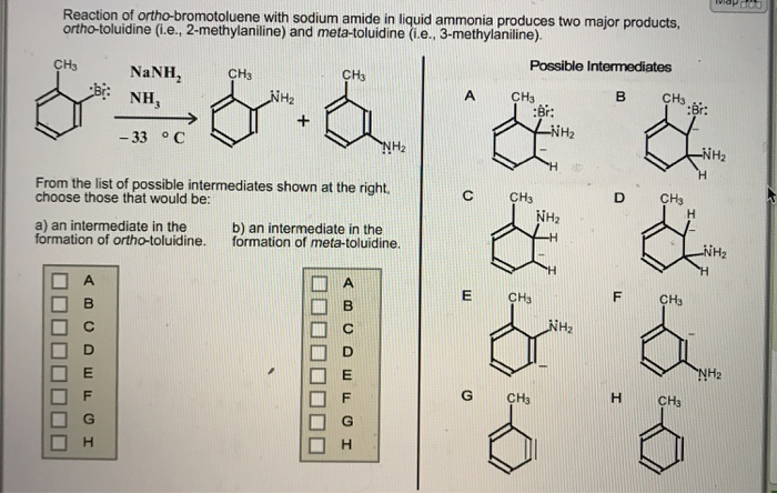 Solved Reaction of ortho-bromotoluene with sodium amide in | Chegg.com