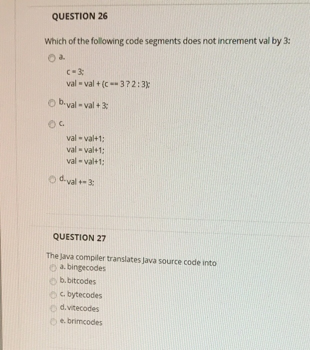 Solved QUESTION 24 What is the result value of c at the end | Chegg.com