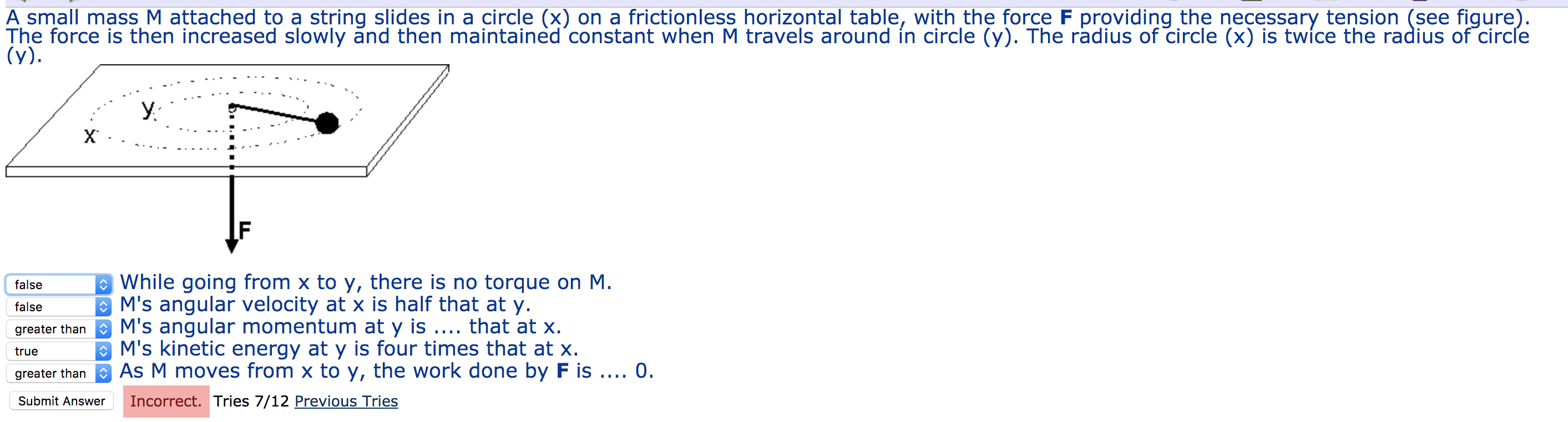 Solved A Small Mass M Attached To A String Slides In A
