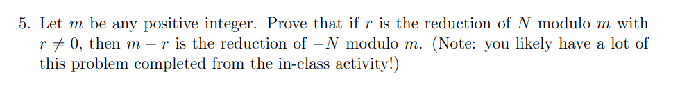 Solved Let m be any positive integer. Prove that if r is the | Chegg.com