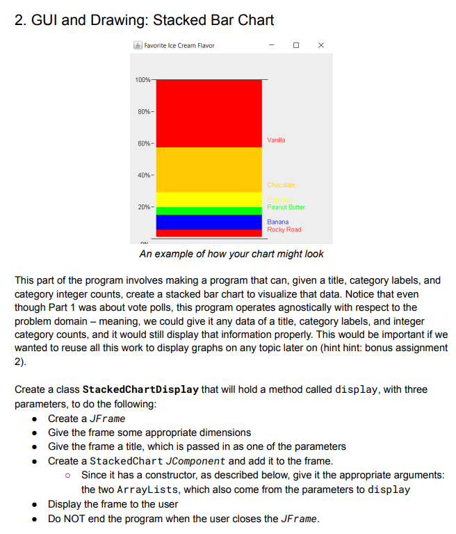 Solved 2. GUI and Drawing: Stacked Bar Chart An example of | Chegg.com