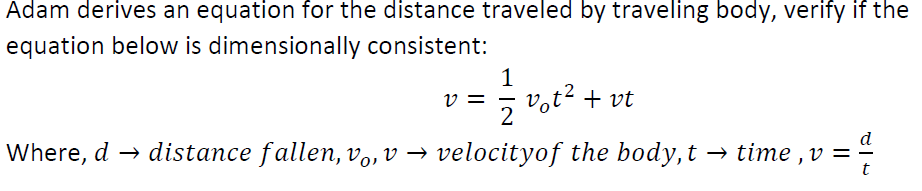 Solved Adam derives an equation for the distance traveled by | Chegg.com