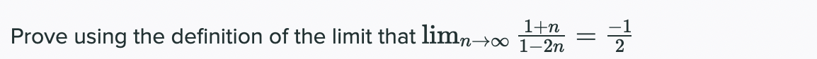Solved Prove using the definition of the limit that limnyoo | Chegg.com