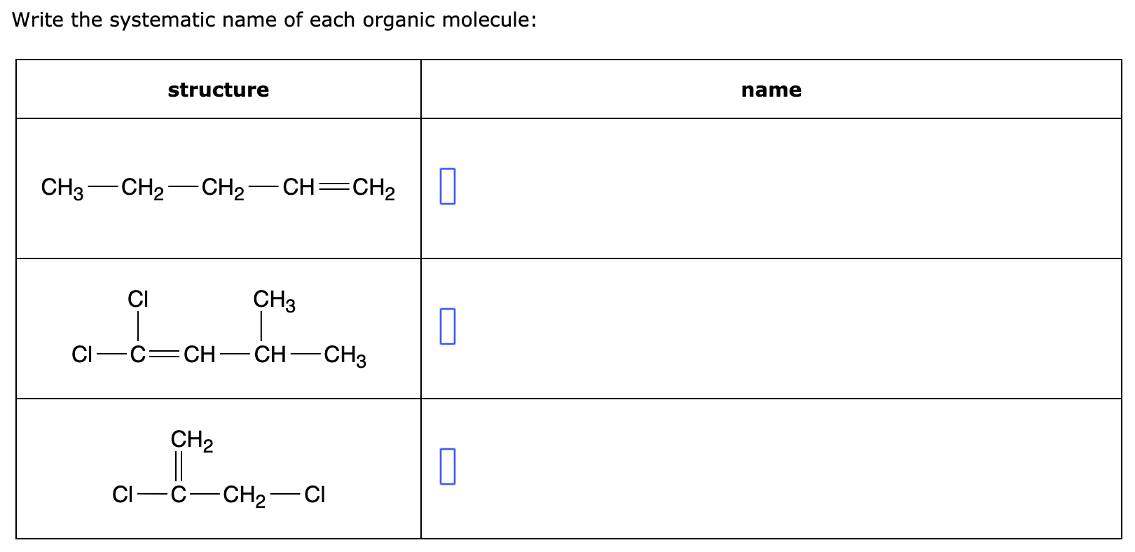 Solved Write the systematic name of each organic molecule: | Chegg.com
