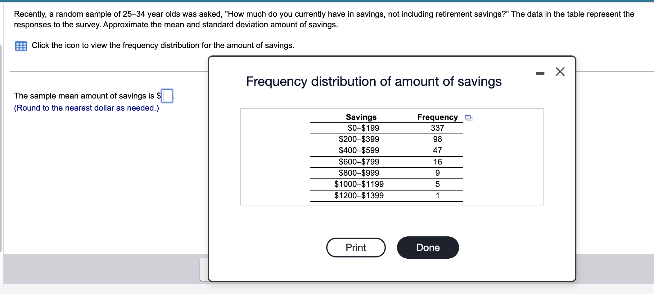 Solved Recently, a random sample of 25−34 year olds was | Chegg.com