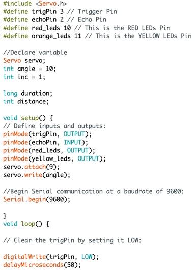 Solved #include #define trigPin 3 // Trigger Pin #define | Chegg.com