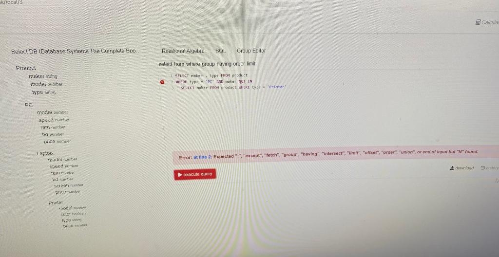 Solved Given following relational schema, write expressions | Chegg.com
