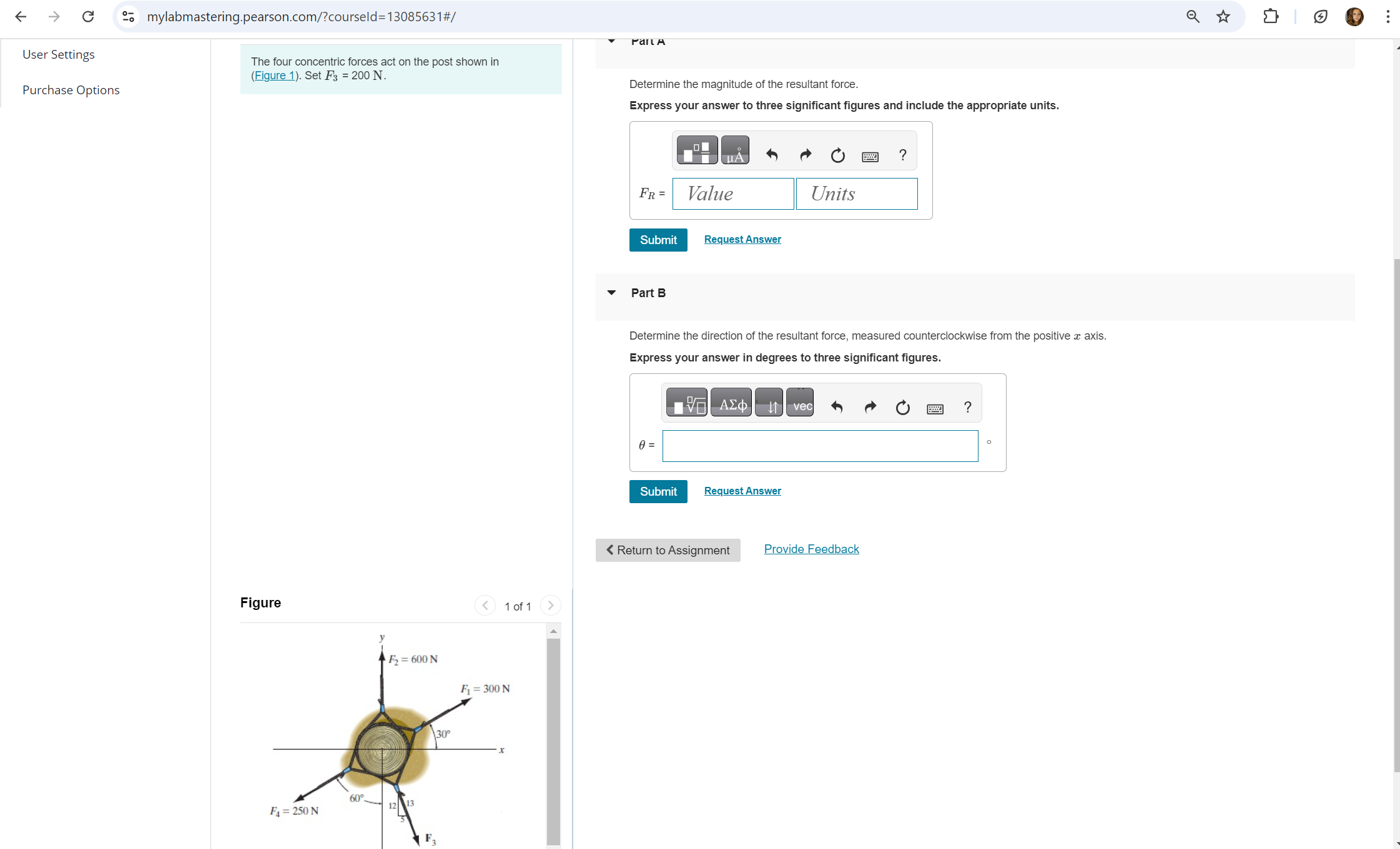 Solved User SettingsPurchase OptionsThe four concentric | Chegg.com