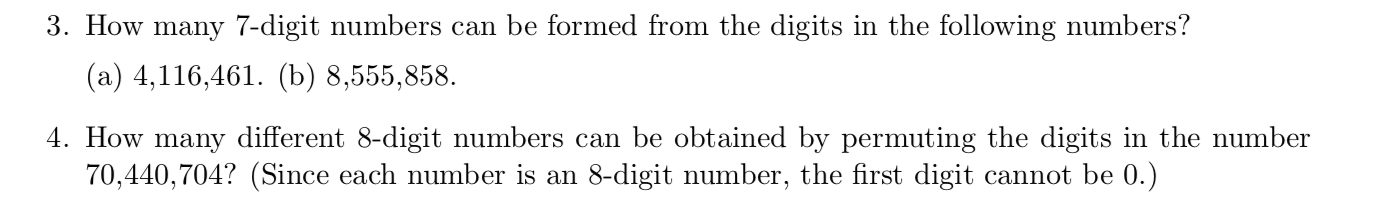 Solved 3. How many 7-digit numbers can be formed from the | Chegg.com