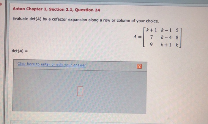 Solved Anton Chapter 1, Section 1.6, Question 19 Solve the | Chegg.com