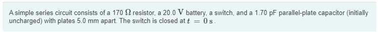 Solved A simple series circuit consists of a 170Ω resistor, | Chegg.com
