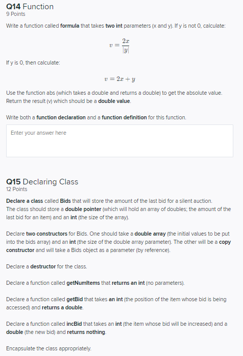 Solved Q14 Function 9 Points Write a function called formula | Chegg.com