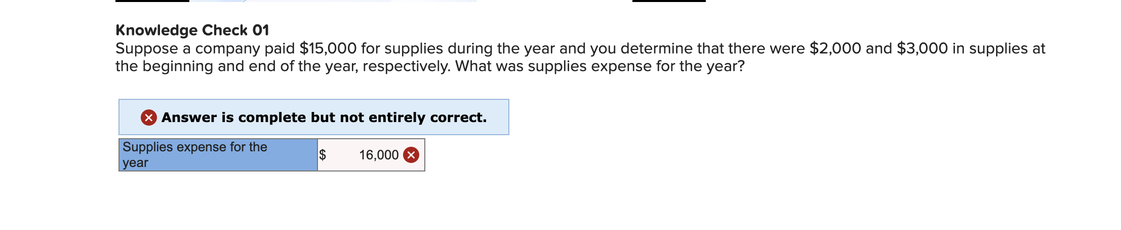 Solved Knowledge Check 01 Suppose a company paid $15,000 for | Chegg.com
