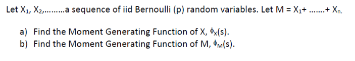 Solved Let X1 X2 A Sequence Of Iid Bernoulli P