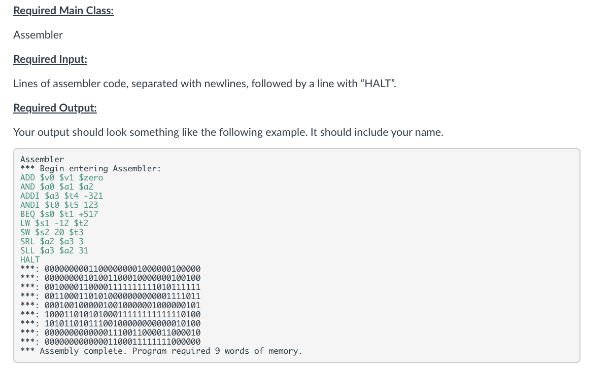Solved Problem Description: An Assembler translates a | Chegg.com