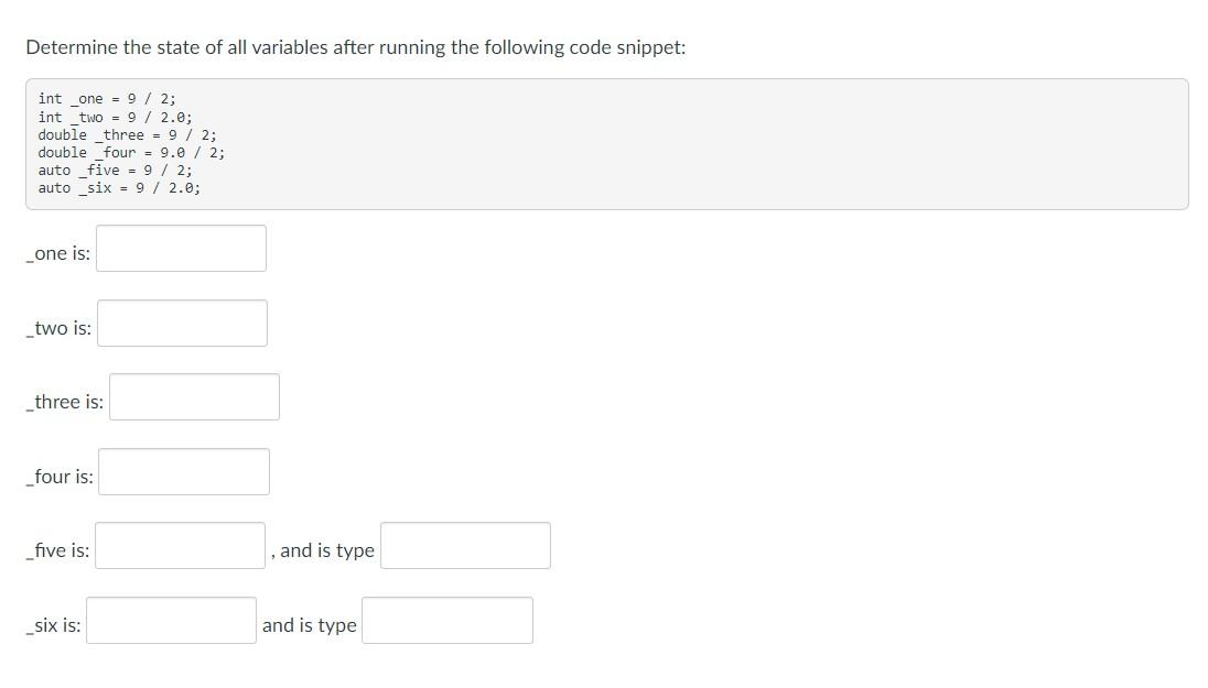 Solved Determine the state of all variables after running | Chegg.com