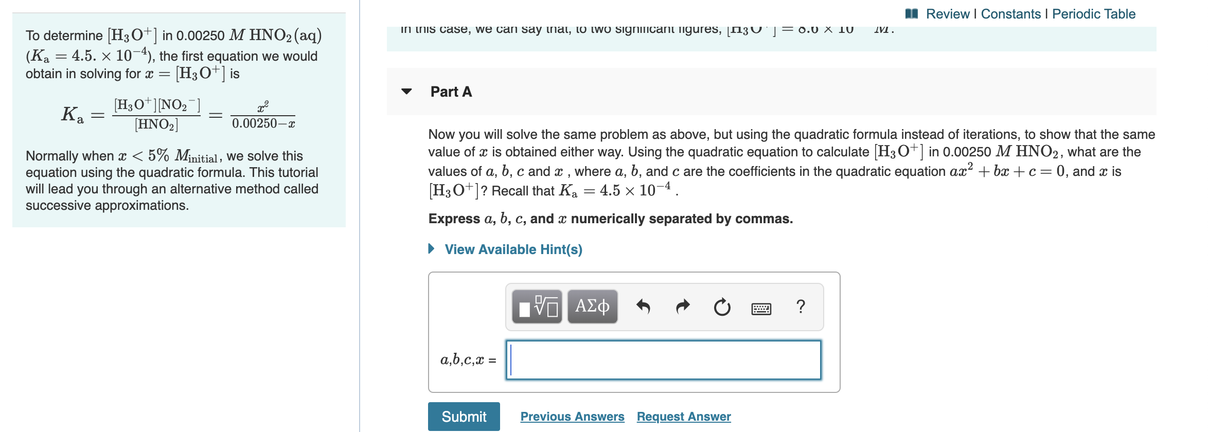 Solved M Review | Constants 1 Periodic Table In this case, | Chegg.com