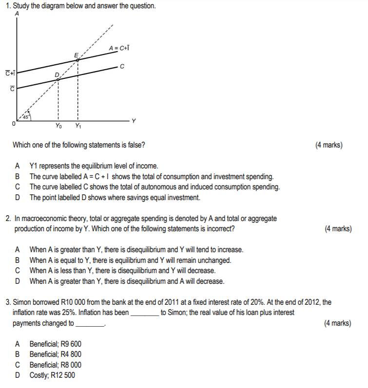 Solved Choose the most appropriate answer. Write down | Chegg.com